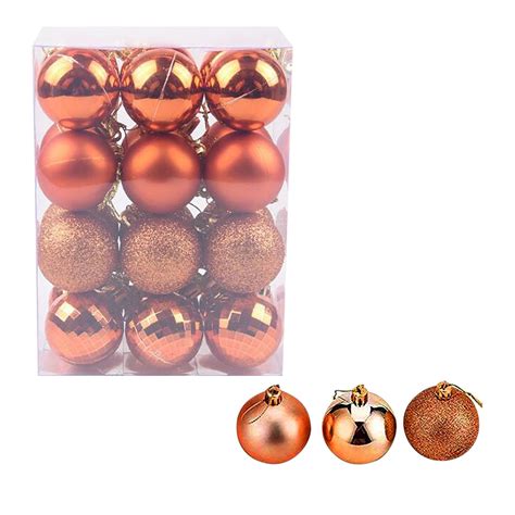 24ct Christmas Balls Ornaments For Xmas Christmas Tree Shatterproof