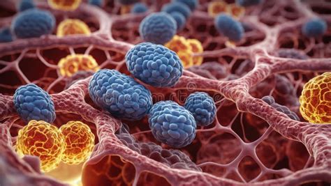 Microscopic View Reveals Intricate Details Of Bacteria And Cells