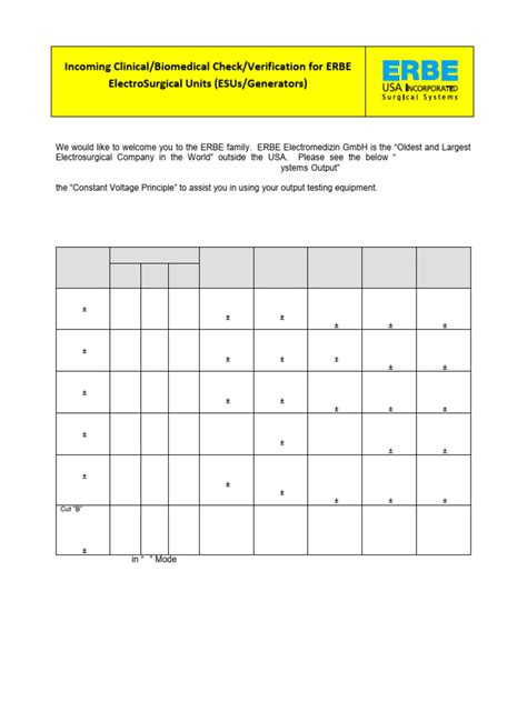 Erbe Icc300 Wattage Chart Pdf Electrical Resistance And Conductance