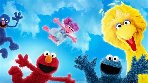 Bright And Joyful Sesame Street Hd Wallpaper Featuring Elmo And Friends