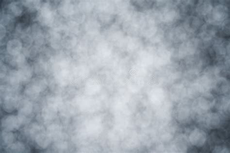 Soft Gray Bokeh Background With Misty Defocused Light Circles Stock