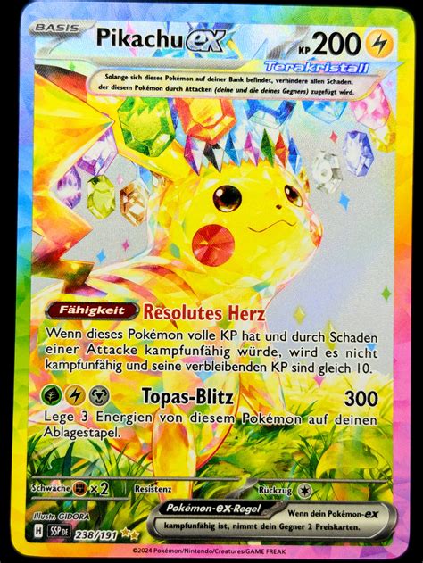 Pikachu Ex Terakristall 238191 Special Illustration Rare De Deckshopde