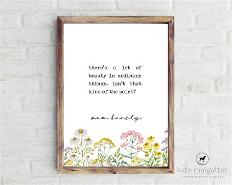 The Office Tv Quote The Office Print Pam Beesly Beauty In Ordinary Things The Office Wall Art