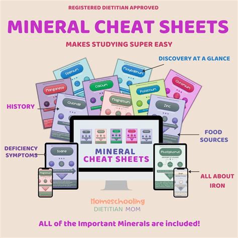 Mineral Science Posters Homeschooling Dietitian Mom