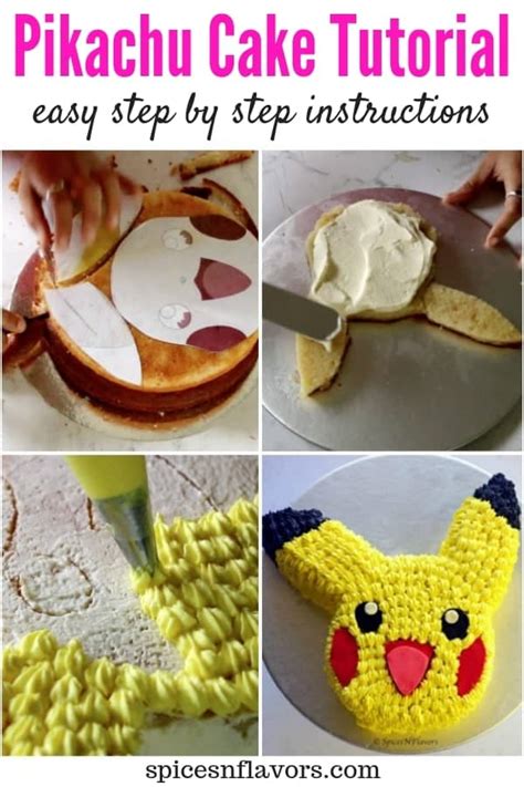Pikachu Cake Tutorial Easy Step By Step Format Spices N Flavors