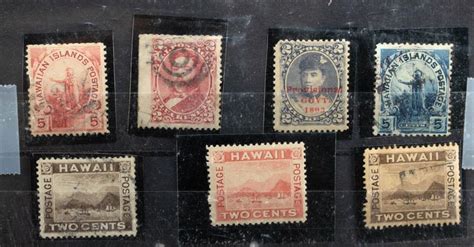 Bid Now 19th C Hawaiian Postage Stamps Pictorals Set Of 27