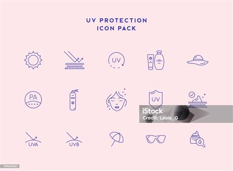 스킨 케어 라인 아이콘입니다 자외선 차단제 Uv 디펜스 벡터 얇은 선 아이콘 선스크린 선탠 규칙 선형 일러스트레이션 여름 해변 휴가 화장품 아이콘에 대한 스톡 벡터 아트 및