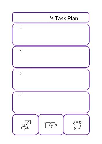 Task Planner Visual Aid Teaching Resources