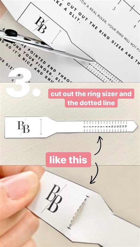 Printable Ring Sizer Strip