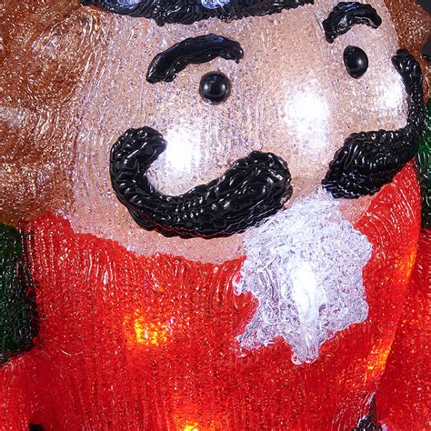 236 In Pre Lit Nutcracker Christmas Decor Piece Led Cool White 60 Lights