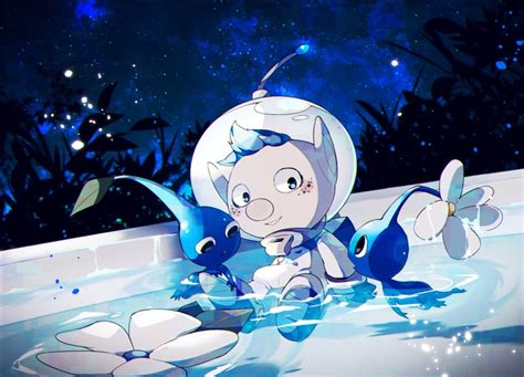 Blue Pikmin And Alph Pikmin Drawn By Shirushiki Danbooru
