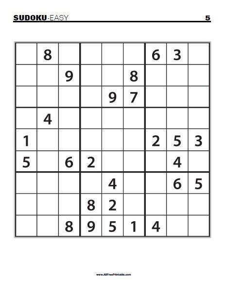 Large Print Sudoku Puzzles Free Printable