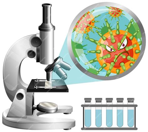 Free Vector Microscope Looking At Germ