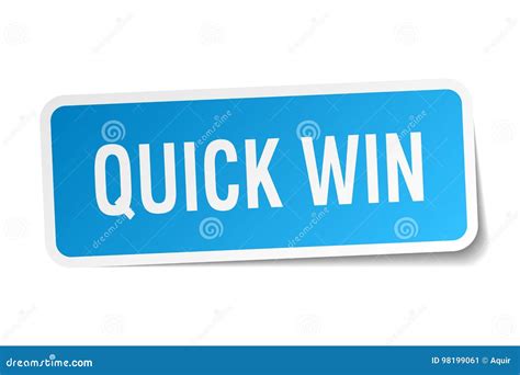 Quick Win Sticker Stock Vector Illustration Of Paper 98199061