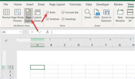 why ruler is grayed out excelnotes