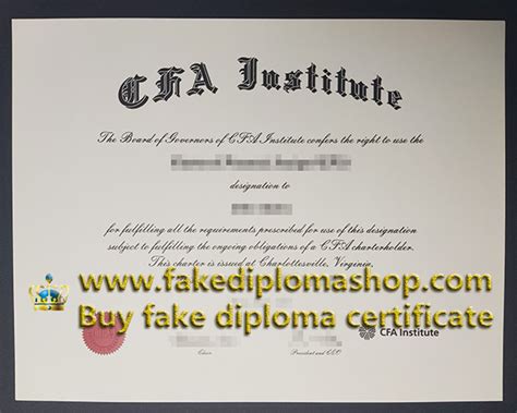 Cfa Institute Certificate Order A Fake Cfa Certificate