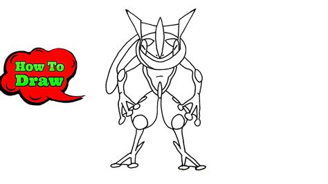 How To Draw Greninja Drawing Greninja Pokemon Youtube