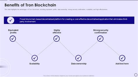 Dapps It Benefits Of Tron Blockchain Ppt Powerpoint Presentation Ideas