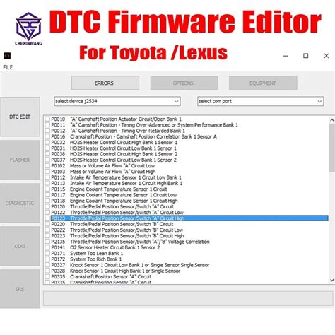 Dtc Firmware Editor Software For Toyota Lexus Support For 76fхххх
