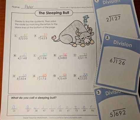 Long Division Puzzle Worksheets Long Division Worksheets Games And