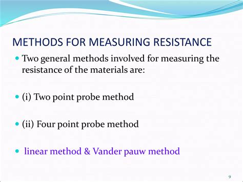 Electrical Measurements And Two Probe Method Ppt