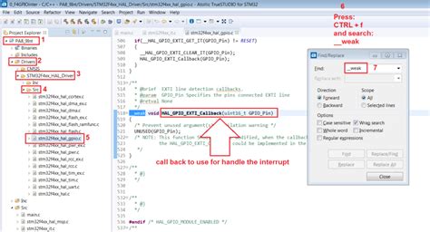GPIOs Interrupt Atollic EMCU