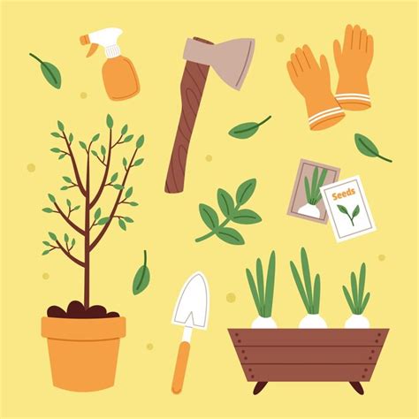 Premium Vector Gardening Vector Set
