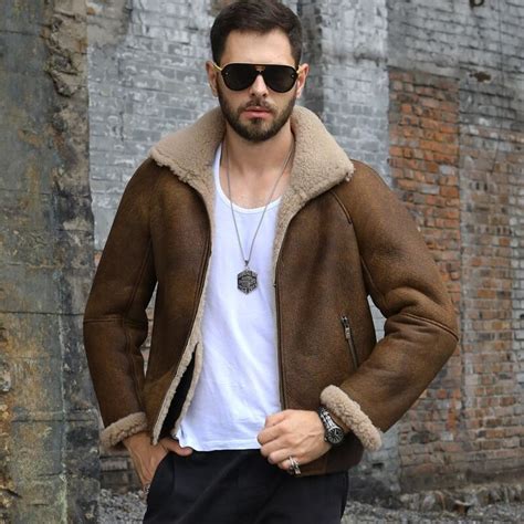 Pin En 500 Styles Mens B3 Flight Suit Shearling Jackets
