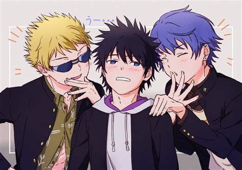 Kamijou Touma Tsuchimikado Motoharu And Aogami Pierce Toaru Majutsu