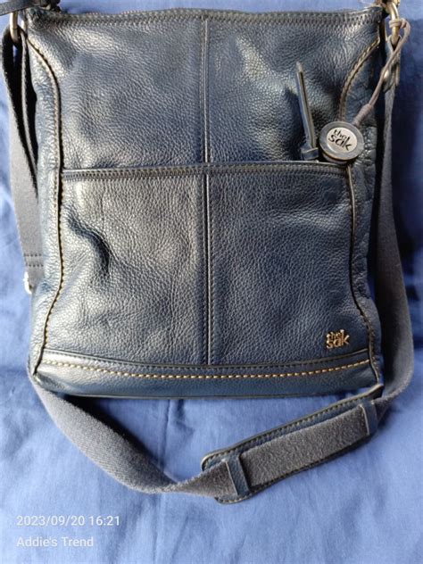 The Sak Blue Leather Sling Bag Womens Fashion Bags And Wallets Cross Body Bags On Carousell