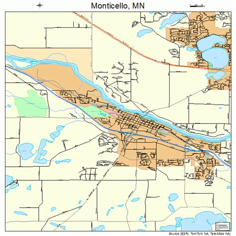 Monticello Minnesota Street Map 2743774