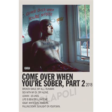 Jual Poster Cover Album Come Over When Youre Sober Pt 2 Lil Peep