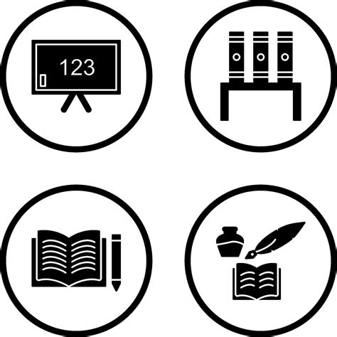 Classroom Board And Bookstand Icon 44684534 Vector Art At Vecteezy