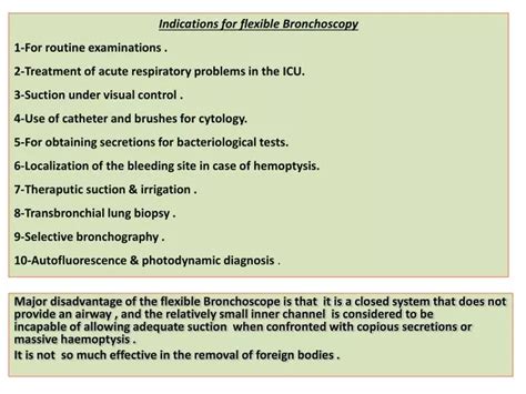 Ppt Indications For Flexible Bronchoscopy 1 For Routine Examinations Powerpoint Presentation