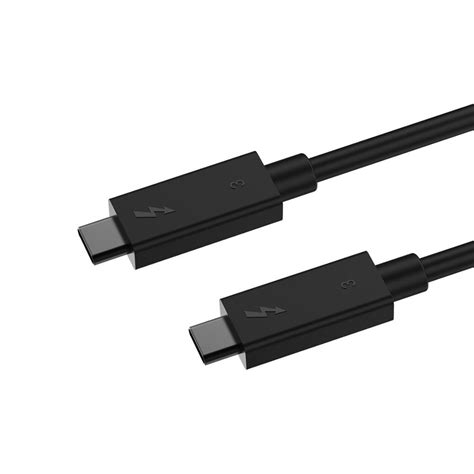 Thunderbolt 3 Cable 100w 40gbps Black For Egpu Del Vicedeal