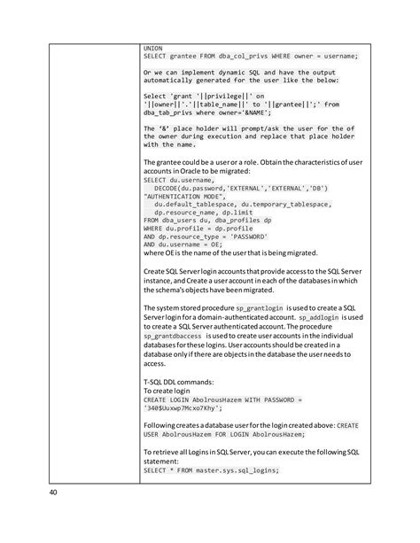 Oracle To Sql Server Migration Approach Docx Databases Computer