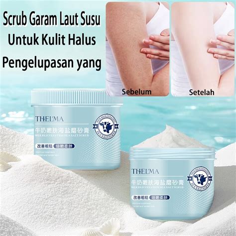 Jual Scrub Tubuh Garam Laut Susu 400g Eksfoliasi Meningkatkan Kasar Kering Lulur Tubuh Halus