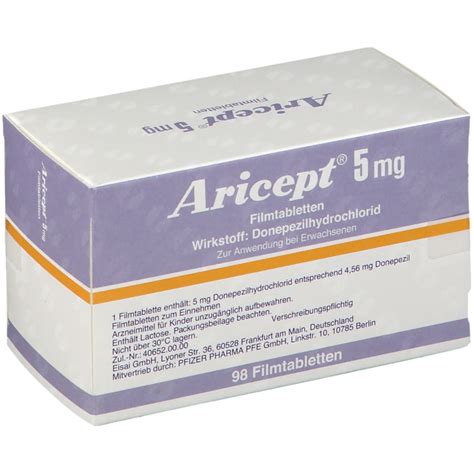 Aricept® 5 Mg 98 St Mit Dem E Rezept Kaufen Shop Apotheke