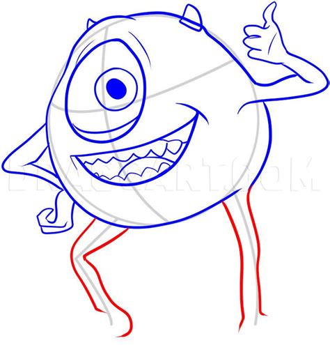 How To Draw Mike Wazowski Step By Step Drawing Guide By Dawn Artofit