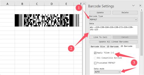 how to convert unicode text to 2d barcode in excel using 2d barcode