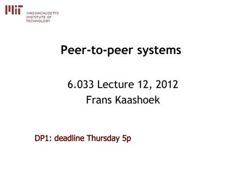 ppt peer to peer systems powerpoint presentation free download id