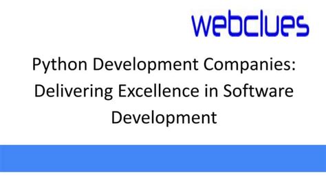 Python Development Companies Delivering Excellence In Software