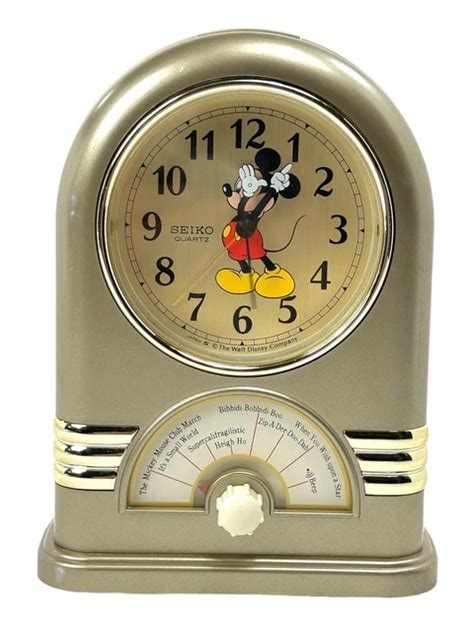 Disney Seiko Quartz Mickey Mouse Musical Alarm Clock Sing Along Jukebox