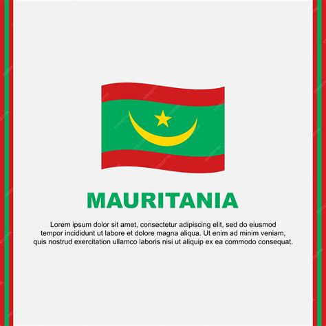 Premium Vector Mauritania Flag Background Design Template Mauritania