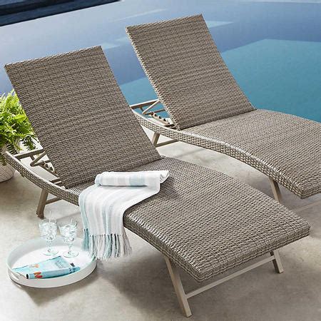 Members Mark Padded Wicker Chaise Outdoor Lounge Furniture Member
