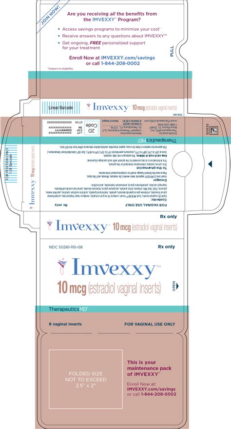 Ndc 50261 110 Imvexxy Estradiol