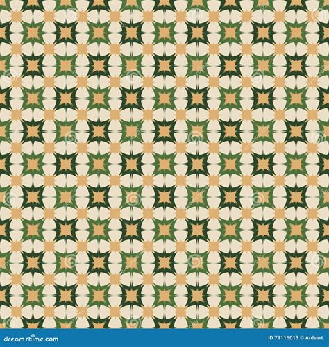 Seamless Background Pattern With Repeating Square Ornament Stock Vector