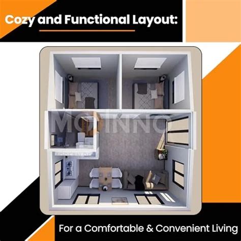 Modinno Tiny Home Kit Modular 2 Bedroom House With Modern Amenities And Expandable Design