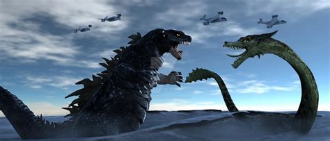 Godzilla Vs Manda By Teddyblackbear2040 On Deviantart