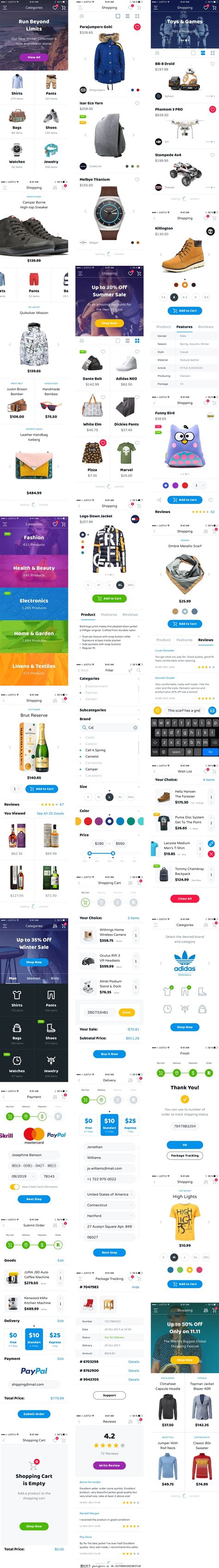 电商购物应用界面sketch素材图片 其他 移动界面 图行天下素材网
